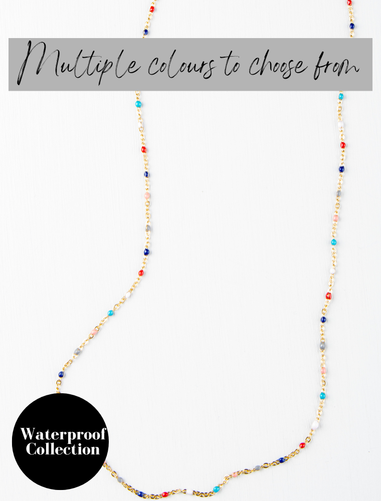 Queenie Waterproof Necklace – Multiple Colours – 18k Gold Plated ...